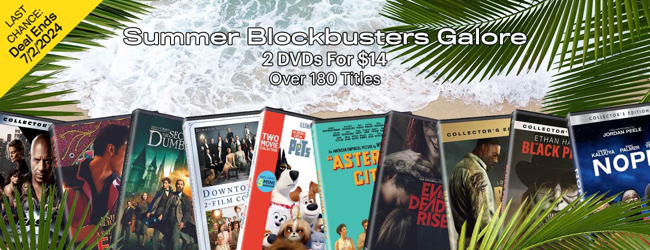Summer Blockbuster Movies - 2 DVDs For $14