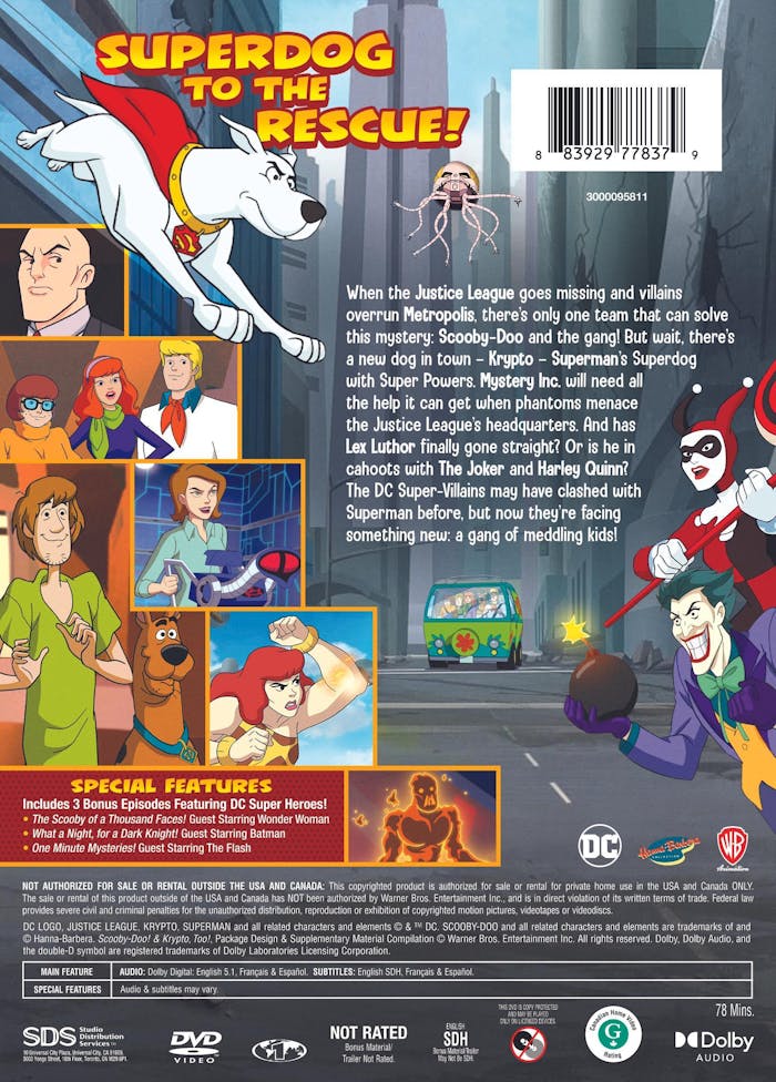 Buy Scooby-Doo! And Krypto, Too! DVD | GRUV Buy Scooby-Doo! And Krypto, Too! DVD | GRUV